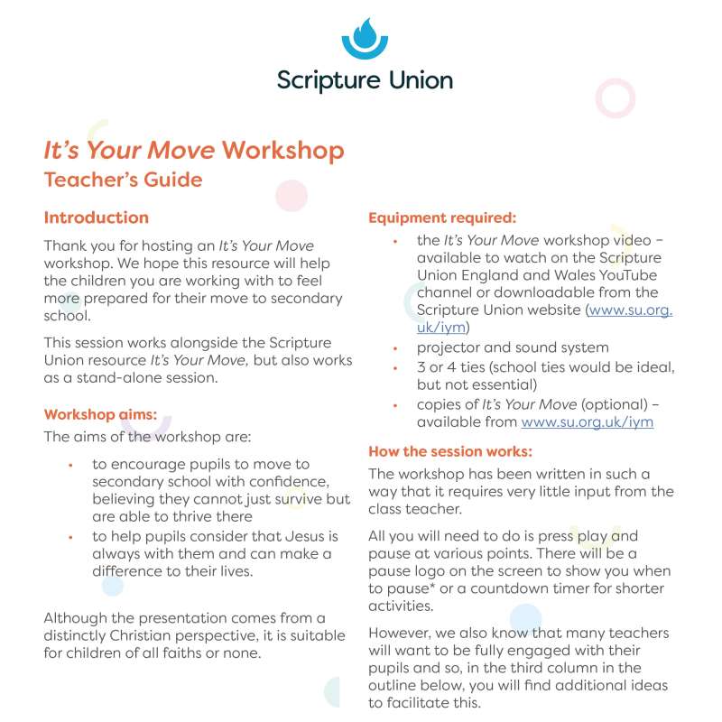 It's Your Move Workshop video | Scripture Union